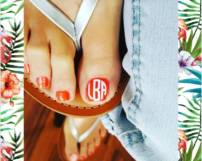 12 SETS 13 COLORS Monogram Nail Decals Personalize Your - Etsy