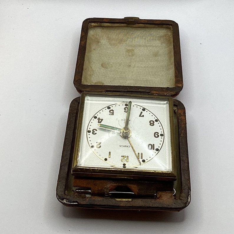 Orbros Travel Alarm Clock Germany 1950s - Etsy