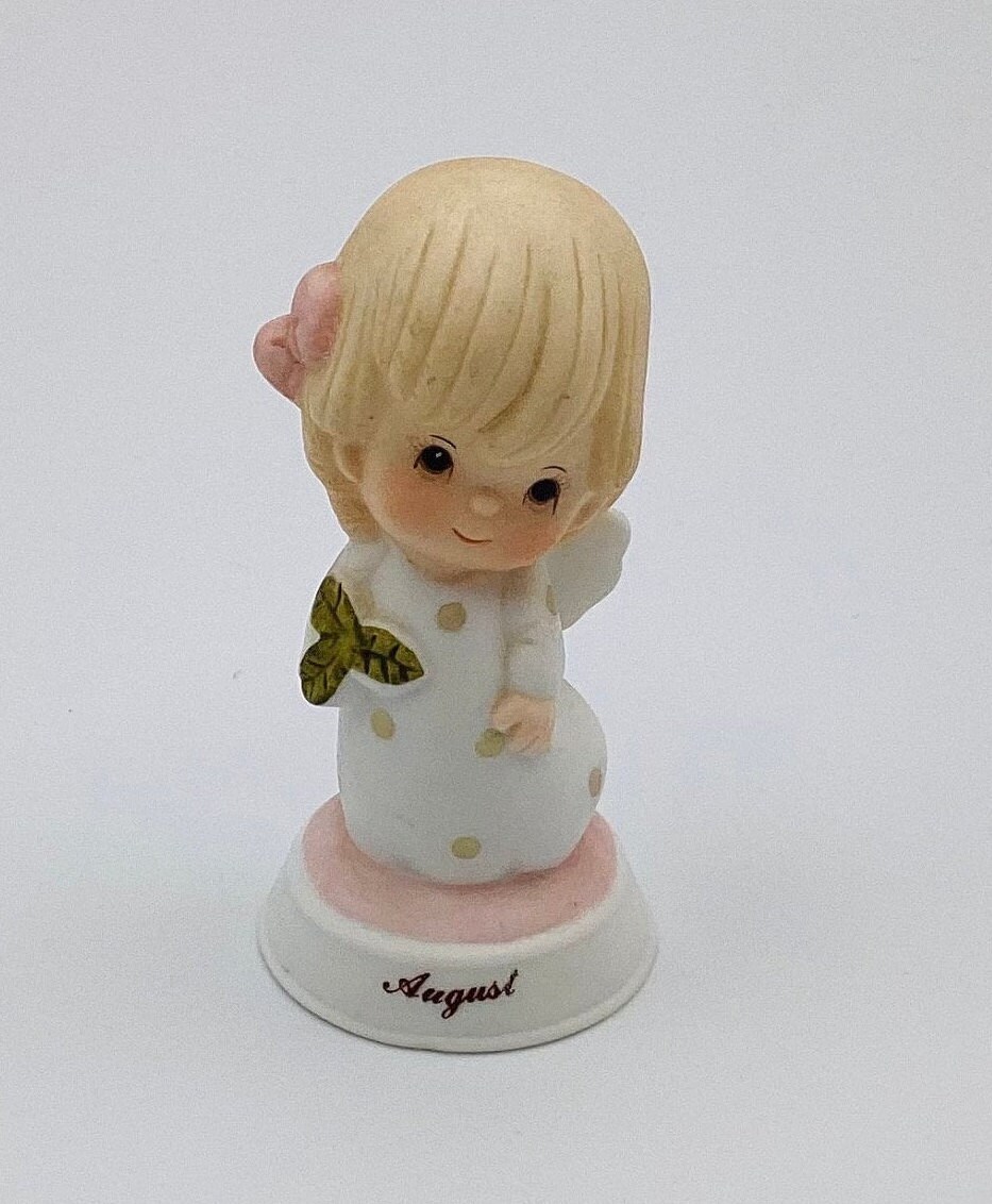 Lefton August Birthday Angel Cake Topper - Etsy