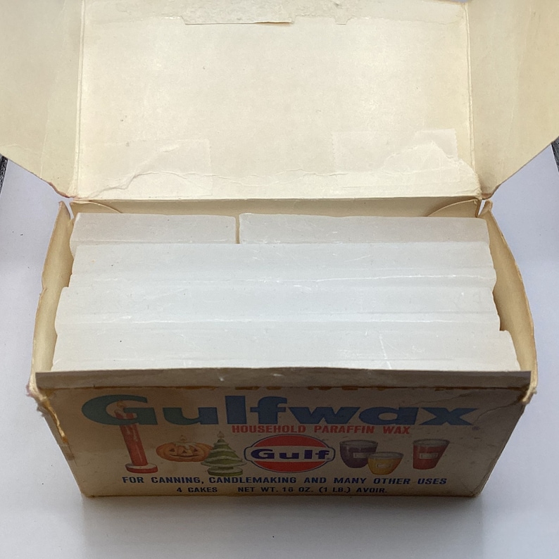 Vintage Paraffin Wax Original Box 1lb 4 Cakes - Etsy