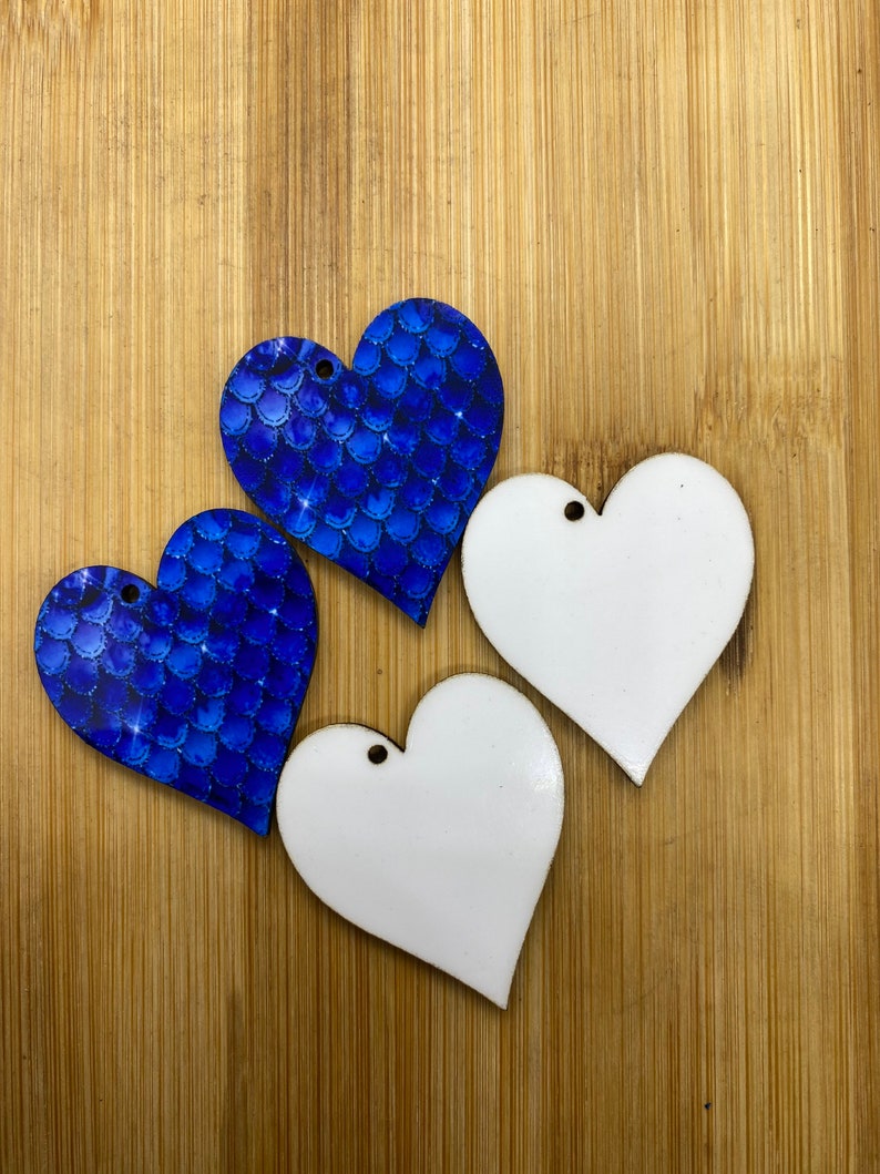 Sublimation Blank Circle Heart Tear Drop Earrings - Etsy