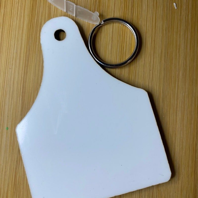 Cow Tag Keychain - Etsy