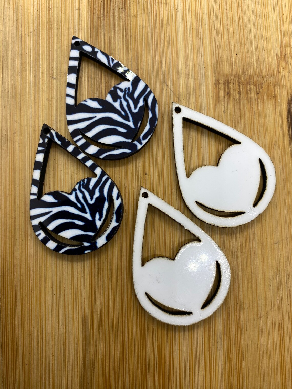 Sublimation Blank Circle Heart Tear Drop Earrings - Etsy