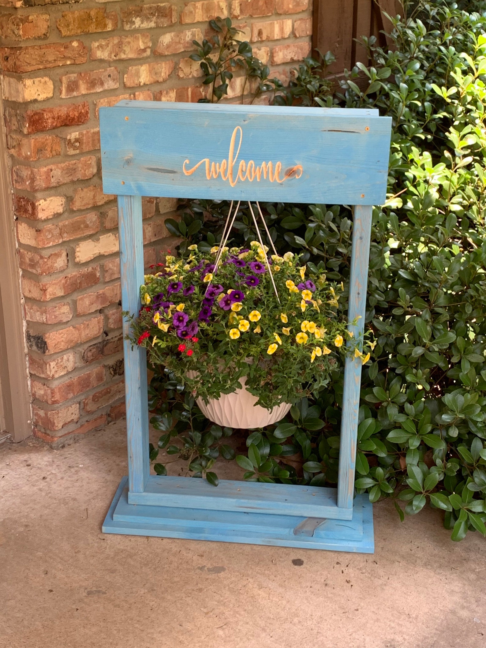 Hanging Plant Stand, Hanging Flower Basket Stand - Etsy