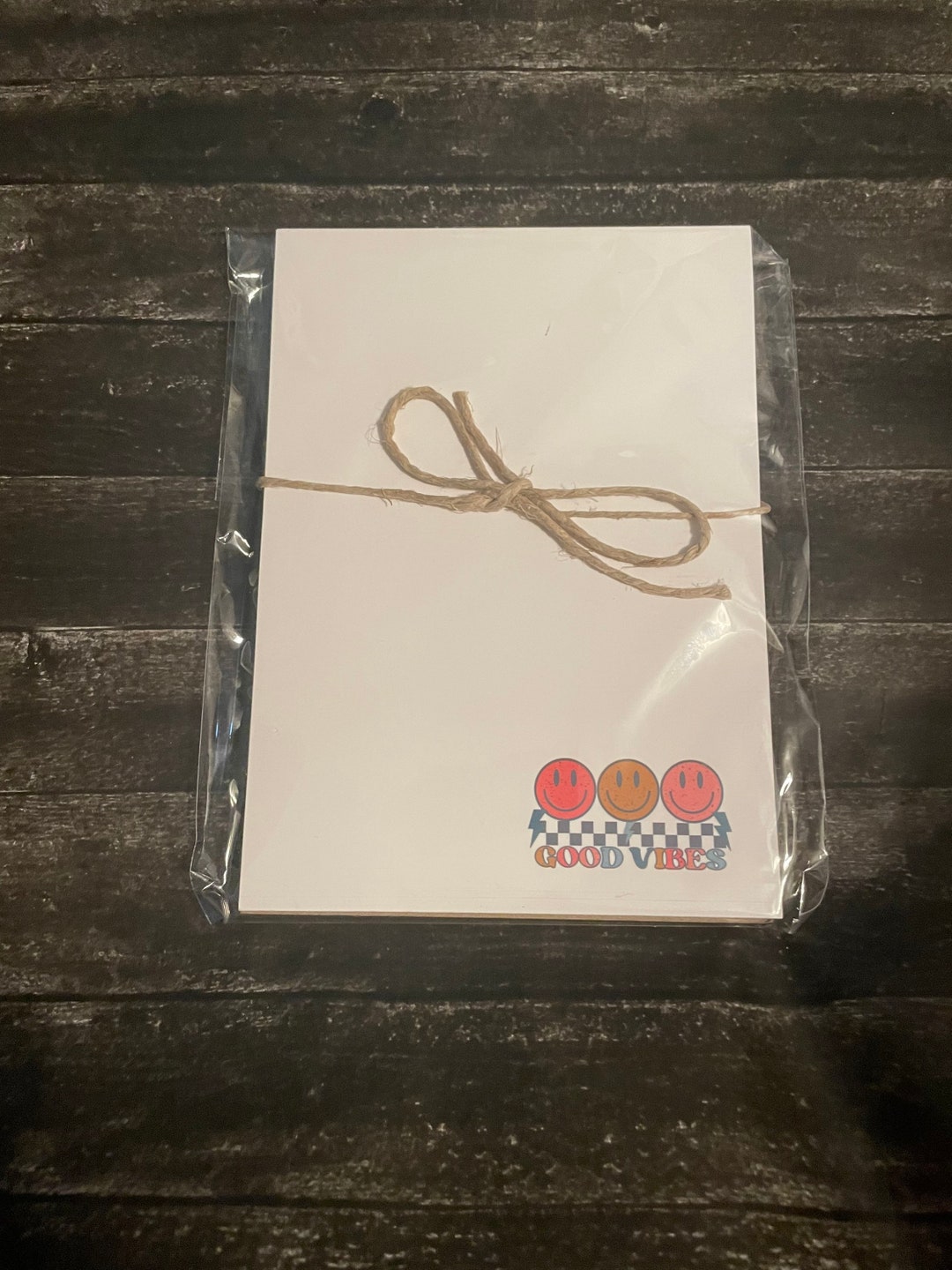 Good Vibes Smiley Notepad Notepad Personalized Notepad Teacher Notepad ...