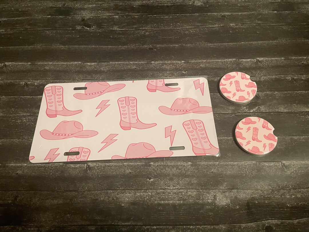 Western License Plate Punchy Cowboy License Plate Gift Aluminum License ...