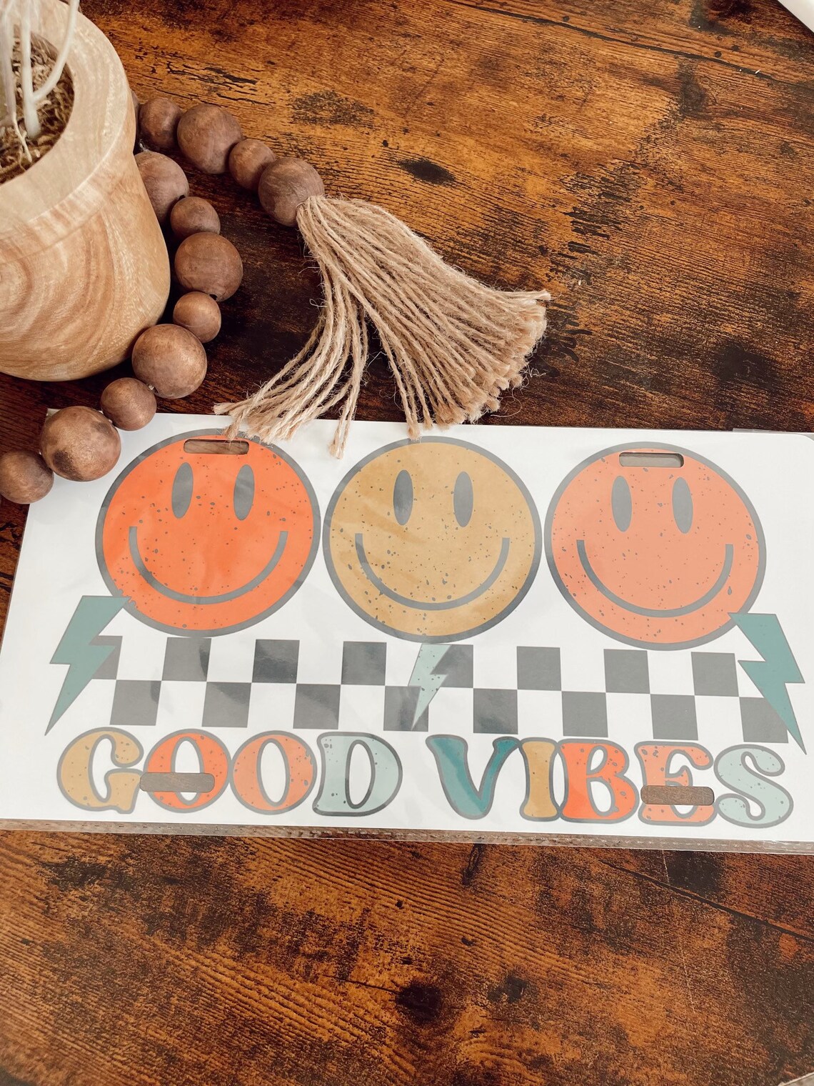 Retro Good Vibes License Plate Custom License Plate Gift - Etsy