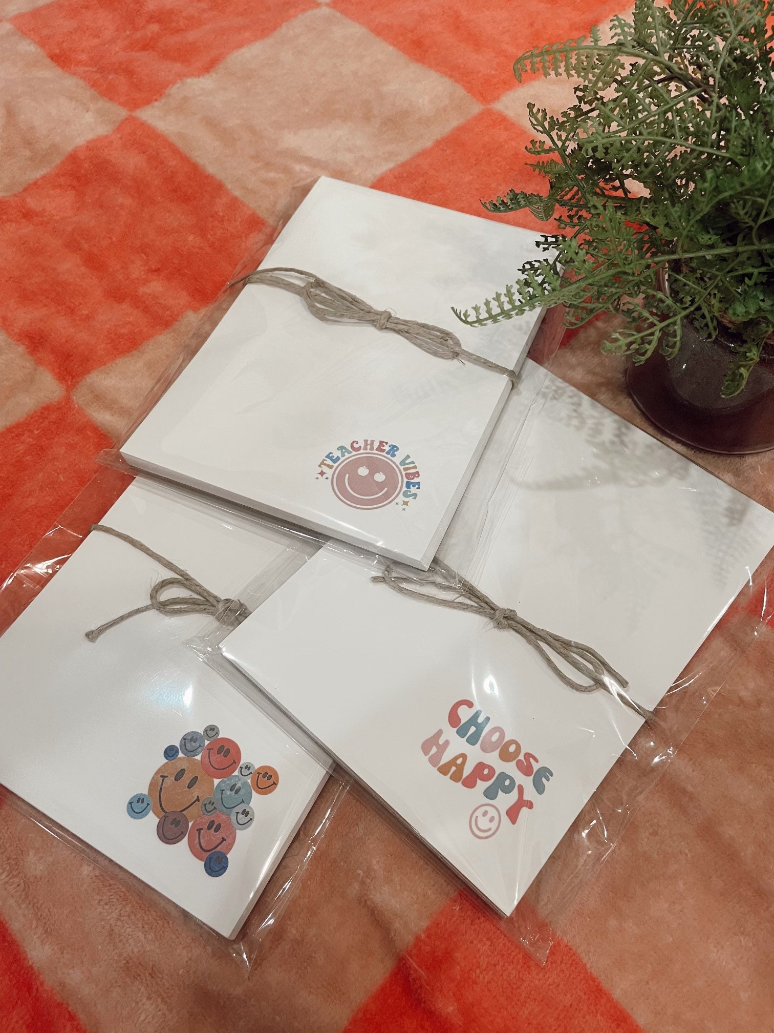 Smiley Notepad Notepad Personalized Notepad Teacher - Etsy