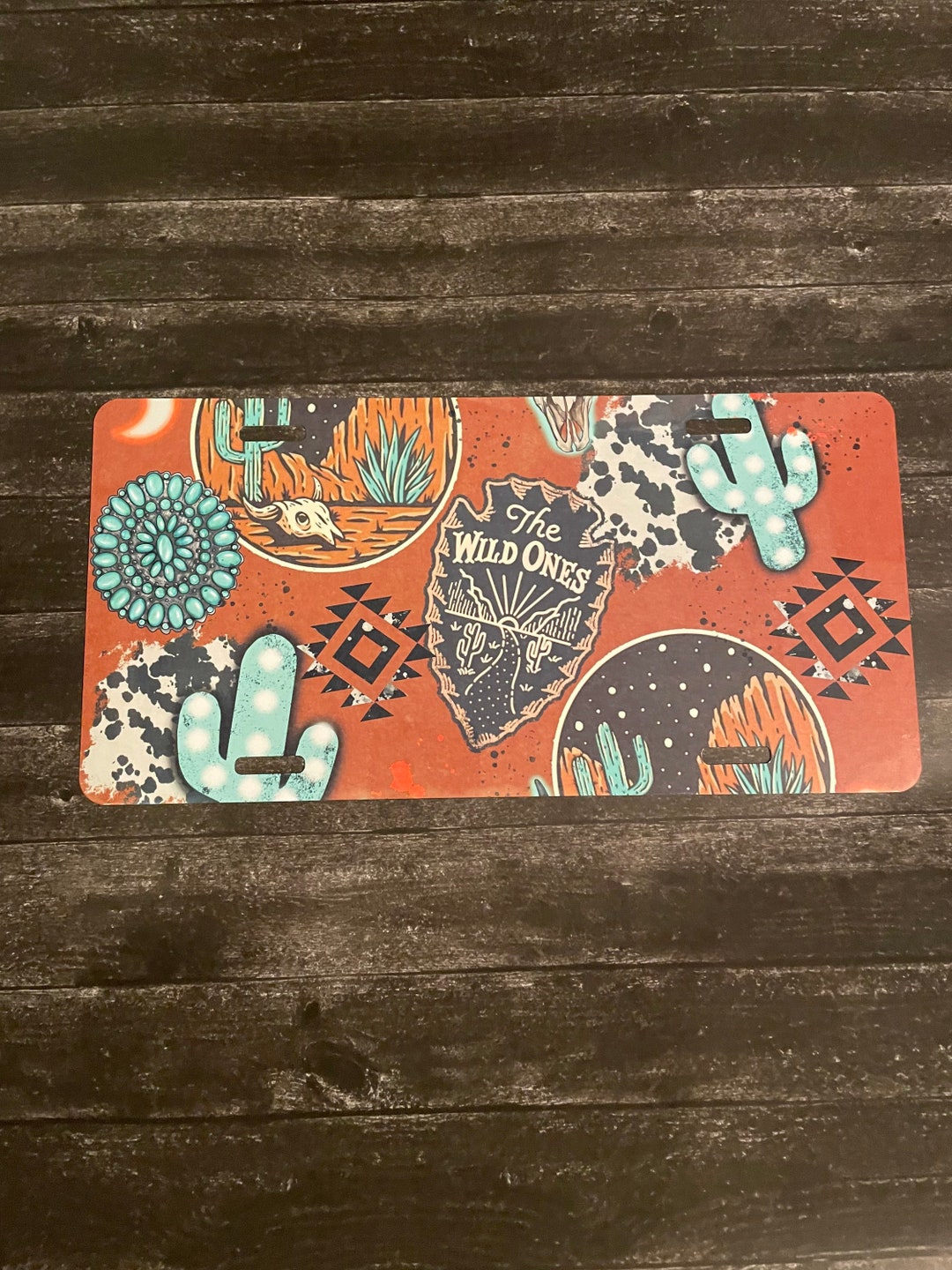 Western License Plate Punchy Cowboy License Plate Gift Aluminum License ...