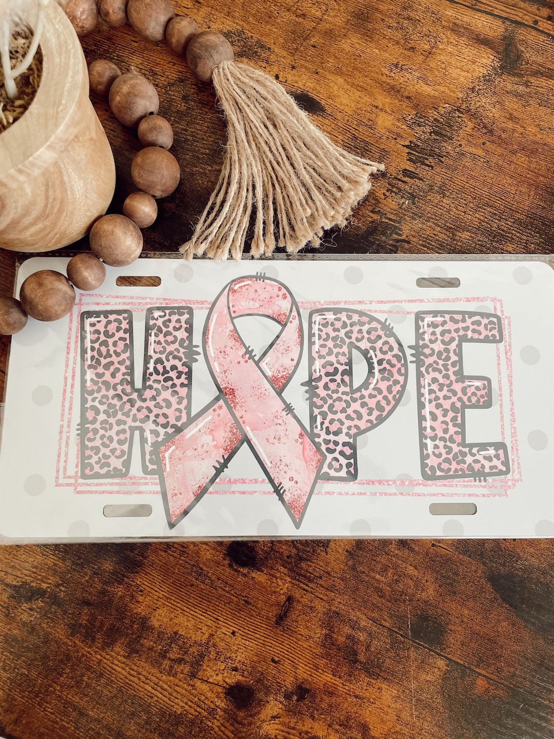 Hope Breast Cancer License Plate Custom License Plate Gift Aluminum ...