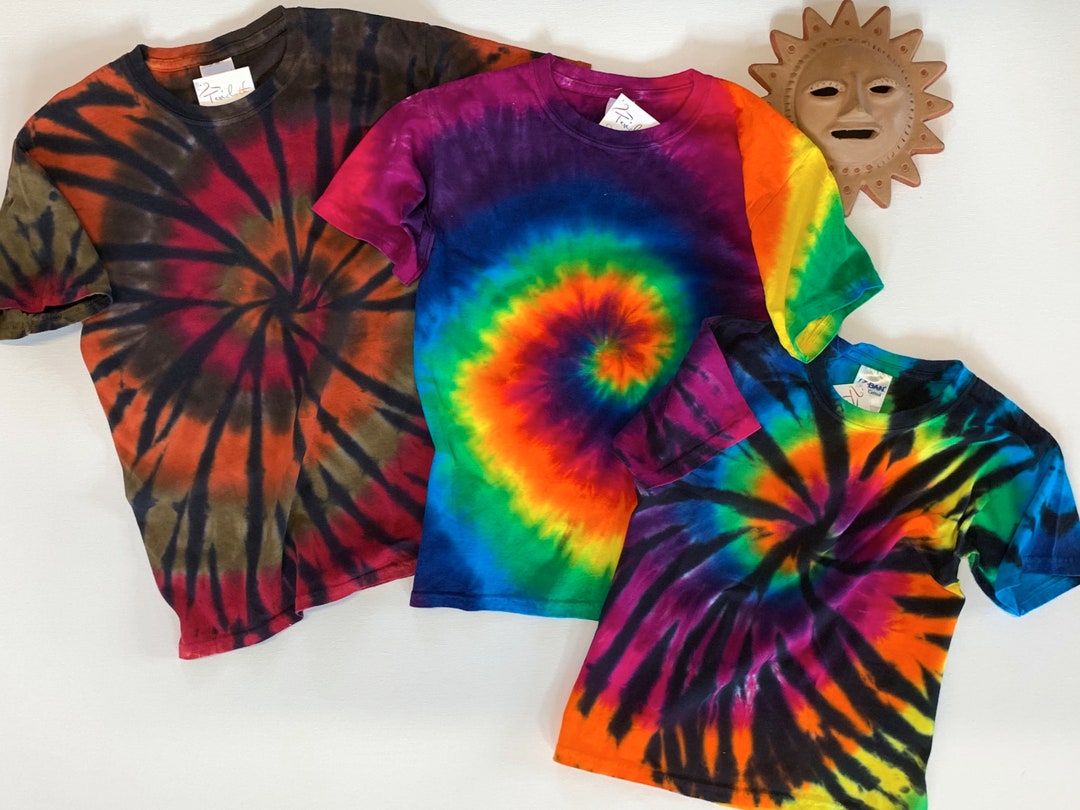 Youth Tie Dye T-shirt / Rainbow Tye Dye / Kid's Tie Dyed Shirt / Girl's ...