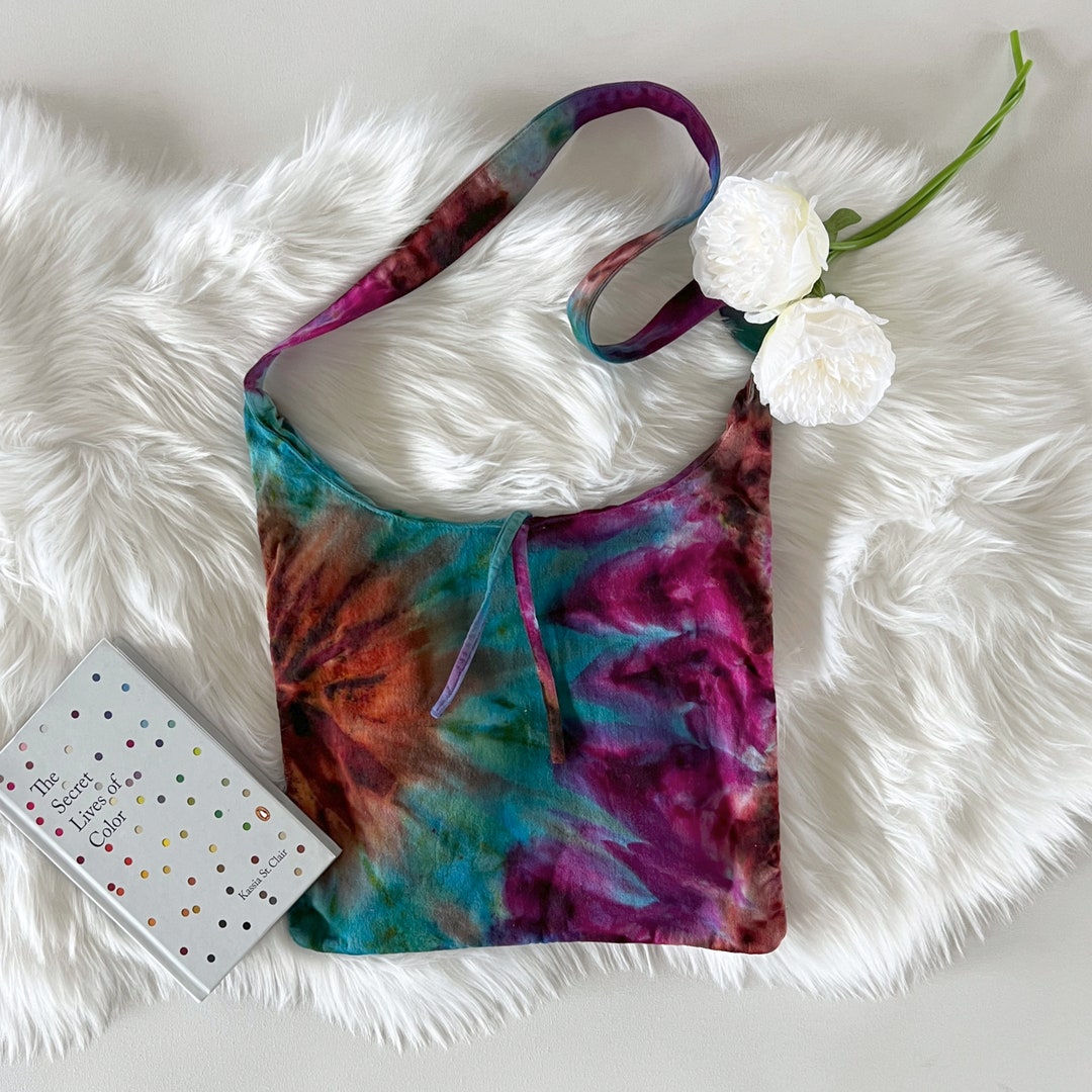 Hand Dyed Cotton Bag / Tie Dye Cloth Purse / Tye Dye Shoulder Bag / Gift for Her - Etsy