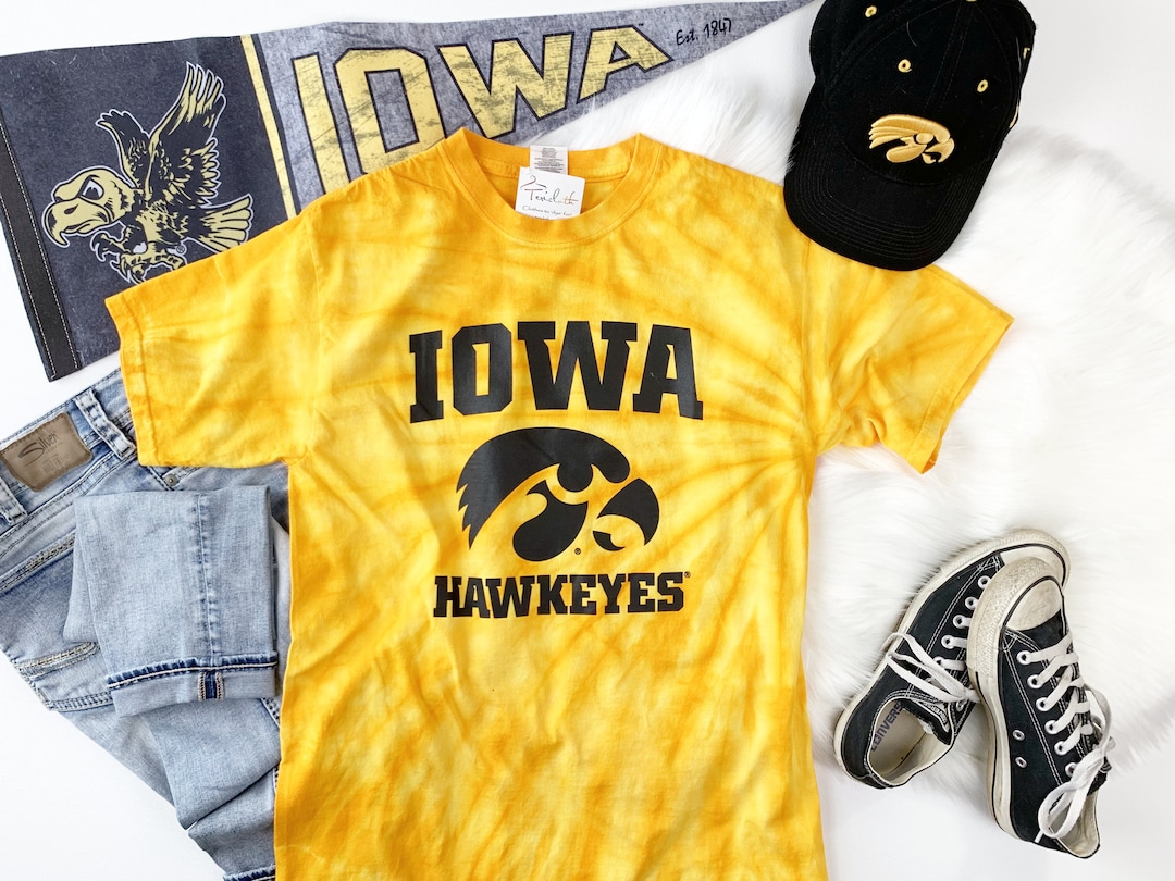 Iowa Hawkeyes Adult Tie Dye T-shirt / Iowa Hawkeyes Apparel / Iowa Tee ...