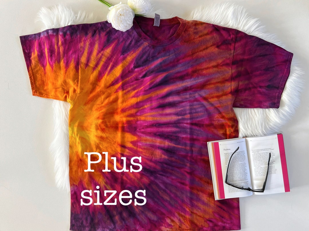 Plus Size Tie Dye T-shirt / Hand Dyed Tye Dye Tshirt / Tie Dyed Tee ...