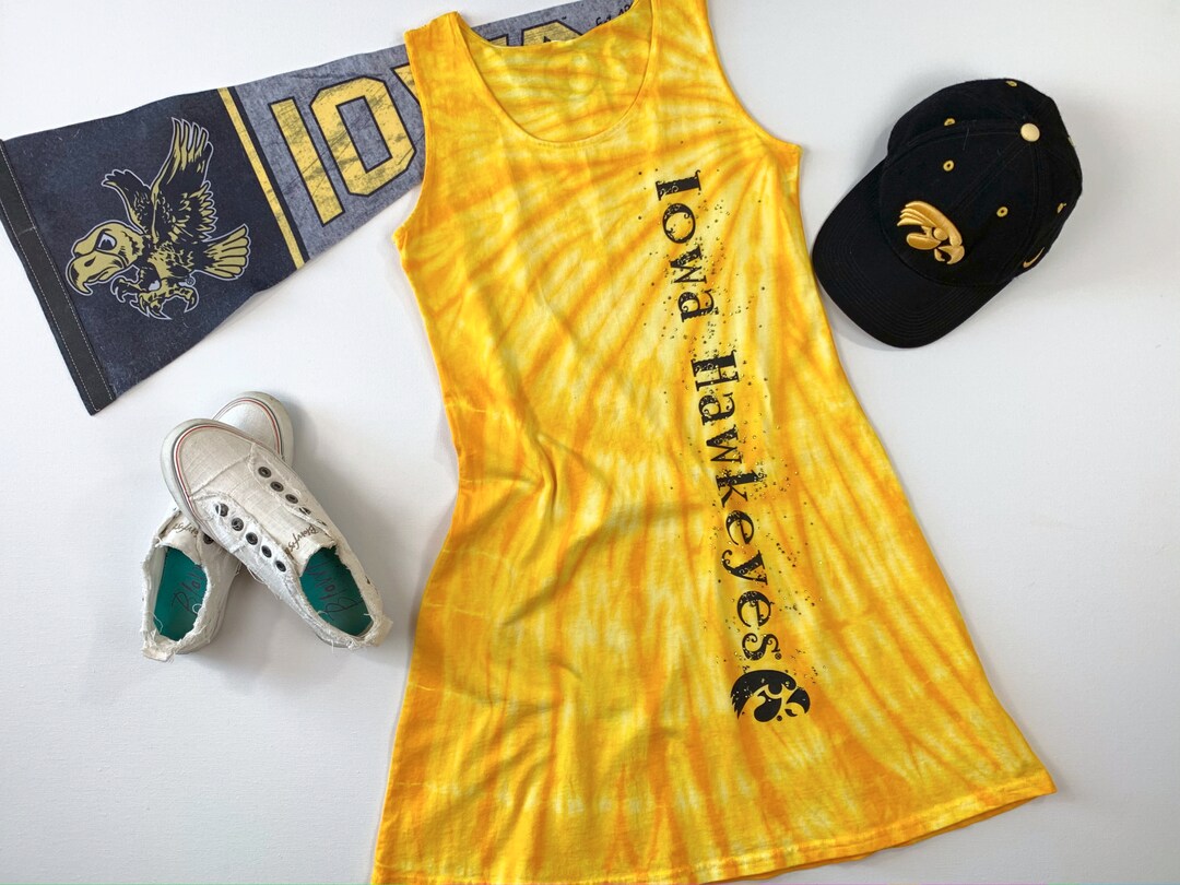 Iowa Hawkeyes Tie Dye Dress / Iowa Tye Dye / Hawkeye Women's Apparel ...