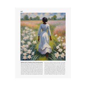 Christian Wall Art Print Do Not Be Anxious, Consider the Lilies Bible ...