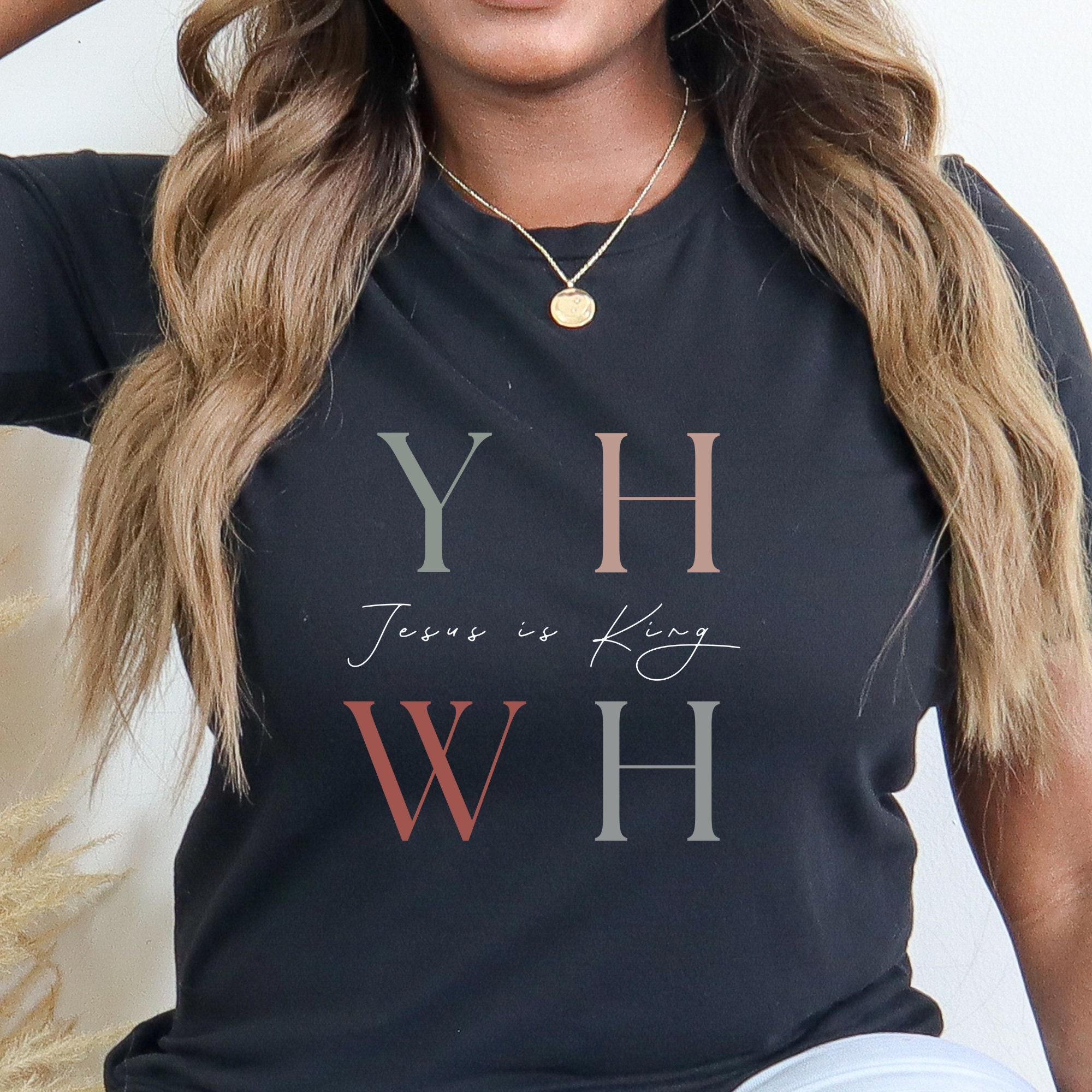 YHWH Jesus is King Yahweh Names of God Modern Christian Faith Based ...