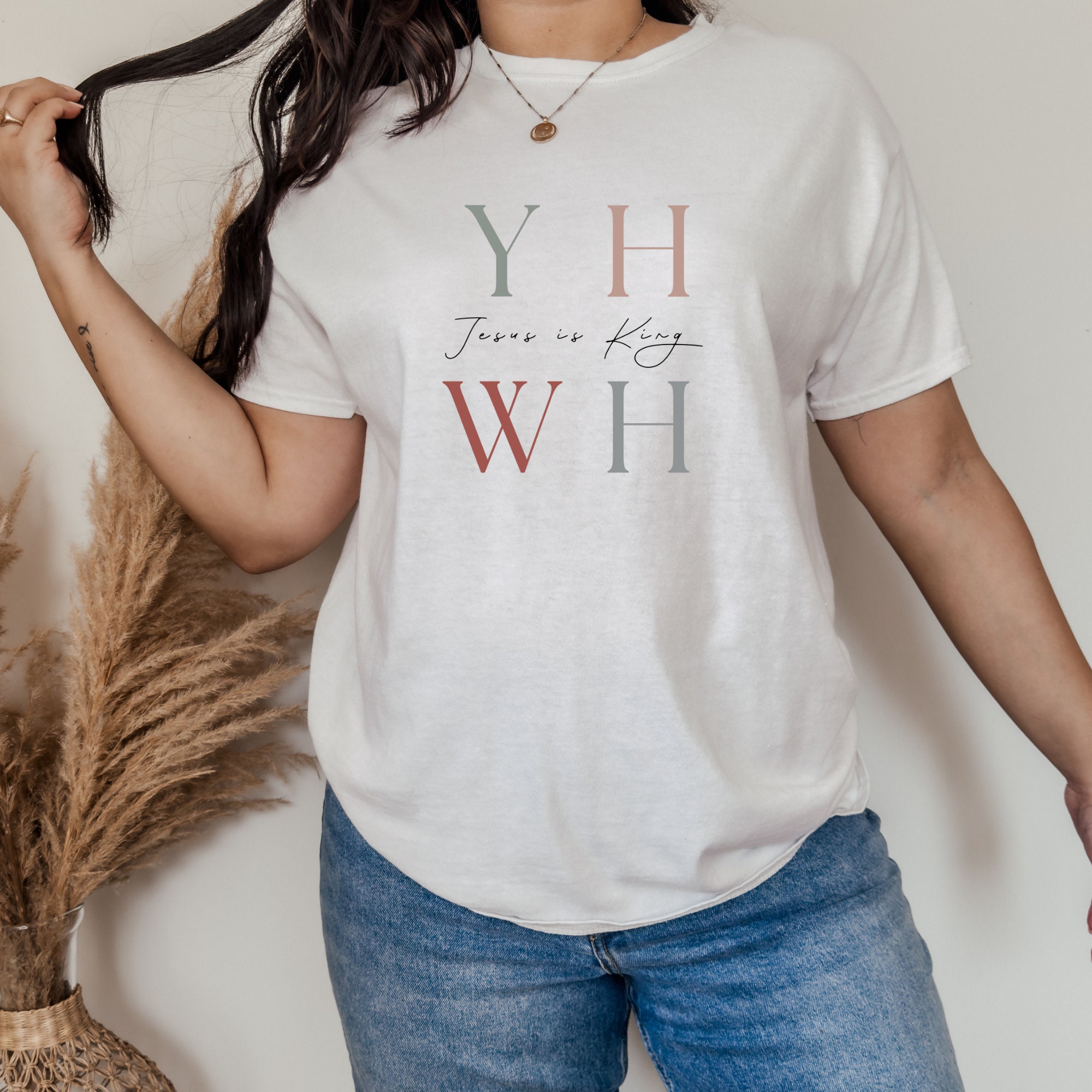 YHWH Jesus is King Yahweh Names of God Modern Christian Faith Based ...