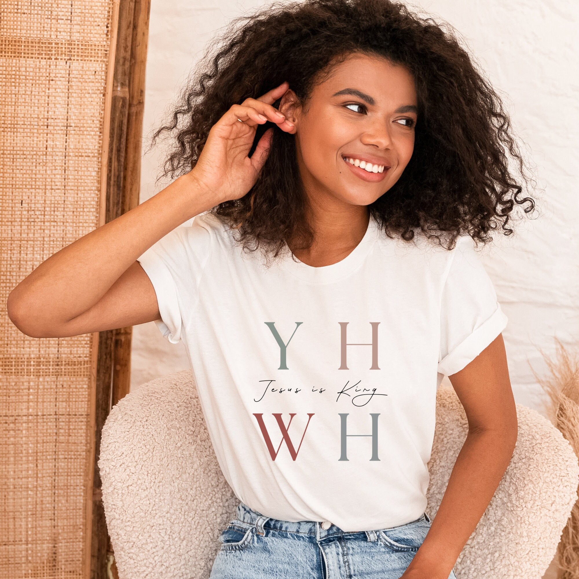 YHWH Jesus is King Yahweh Names of God Modern Christian Faith Based ...