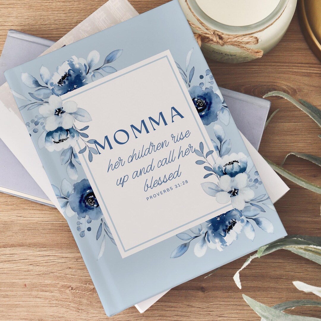 Custom Floral Mom Journal, Personalized Gift for Christian Mom, Country ...