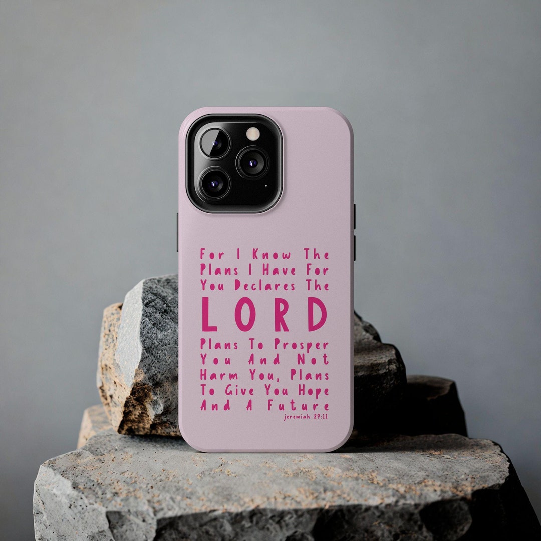 Jeremiah 29:11 Bible Verse Case | Pink Christian Phone Case for iPhone ...