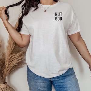 But God Shirt, Christian Men's Badge Shirt, Unisex Crewneck, Faith ...
