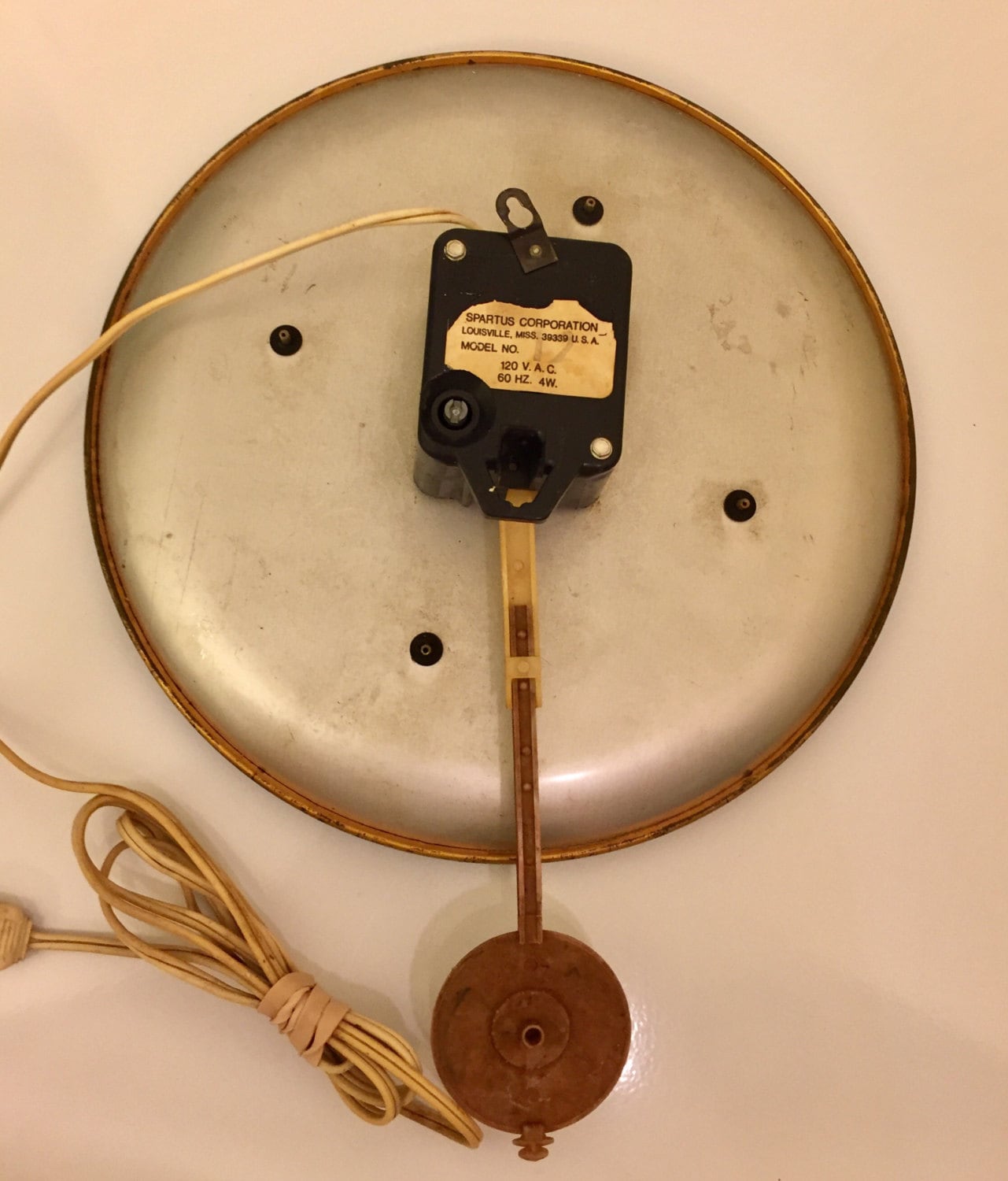 Spartus Mid Century Hearth Graphic Kitchen Wall Electric Clock Made in ...