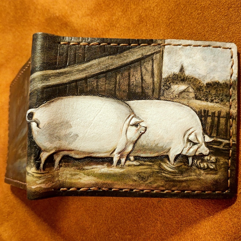Stuffed Boys Leather Wallet Pigsbifold Wallet - Brother May I Have Some ...