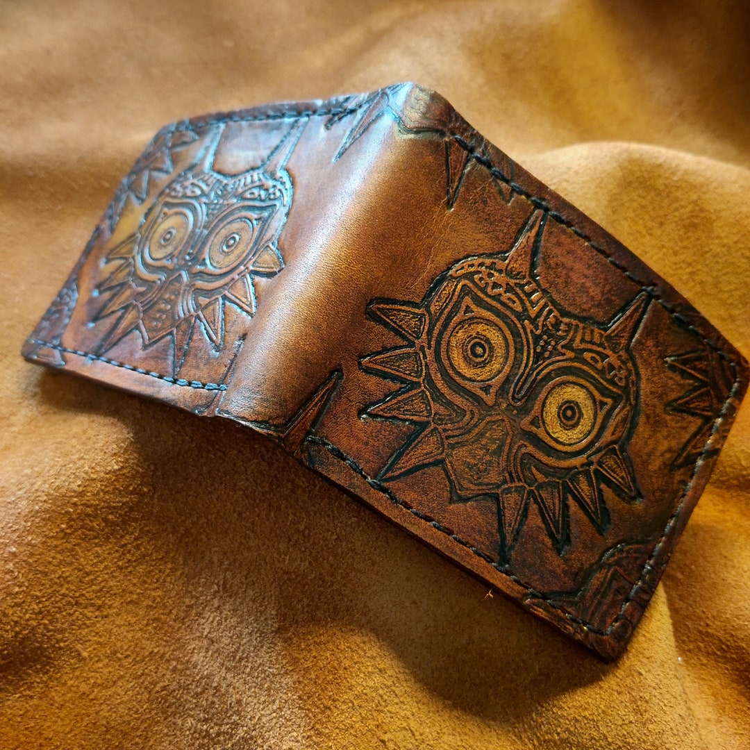 Knightmare Majora Leather Wallet- Leather Bifold Wallet - Handcrafted ...