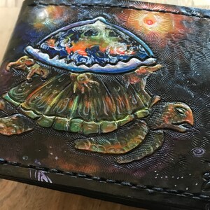 Hindu Mythical Cosmic Turtle - Colour Version - Akupāra - Leather ...