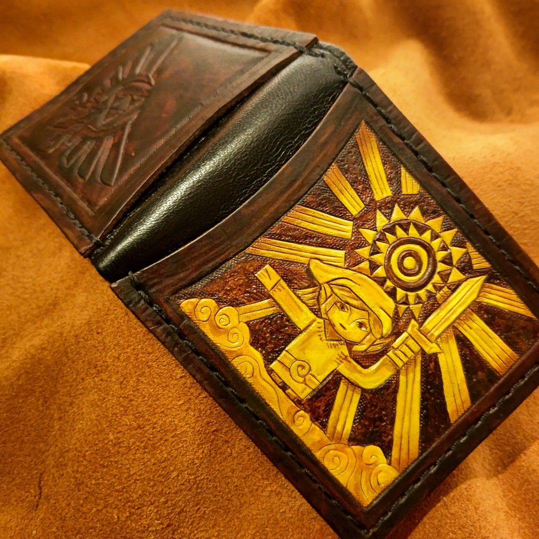 Wind Waker Hyrule Crest Leather Wallet- Dark Brown and Ivory Colour ...