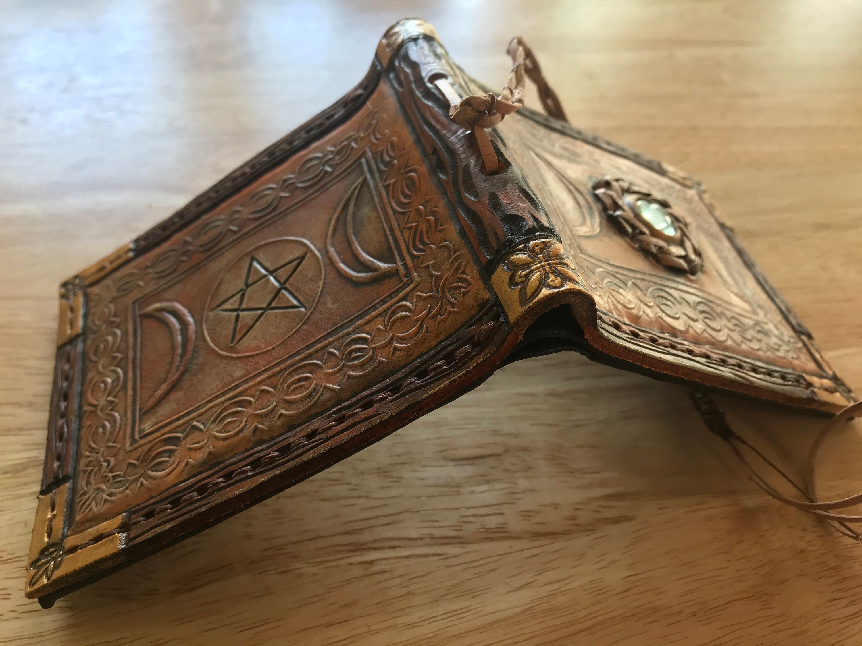 Spell Book Style Wallet Mystic Leather Wallet. - Etsy