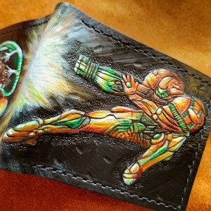 Super Metroid - Leather Bifold Wallet - Handcrafted Wallet - - Etsy