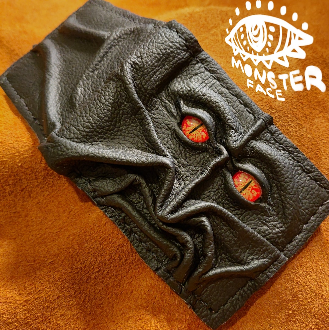 Devilish Monster Face Wallet - Amber Eyes - Necromonicon - Oz - Demon ...