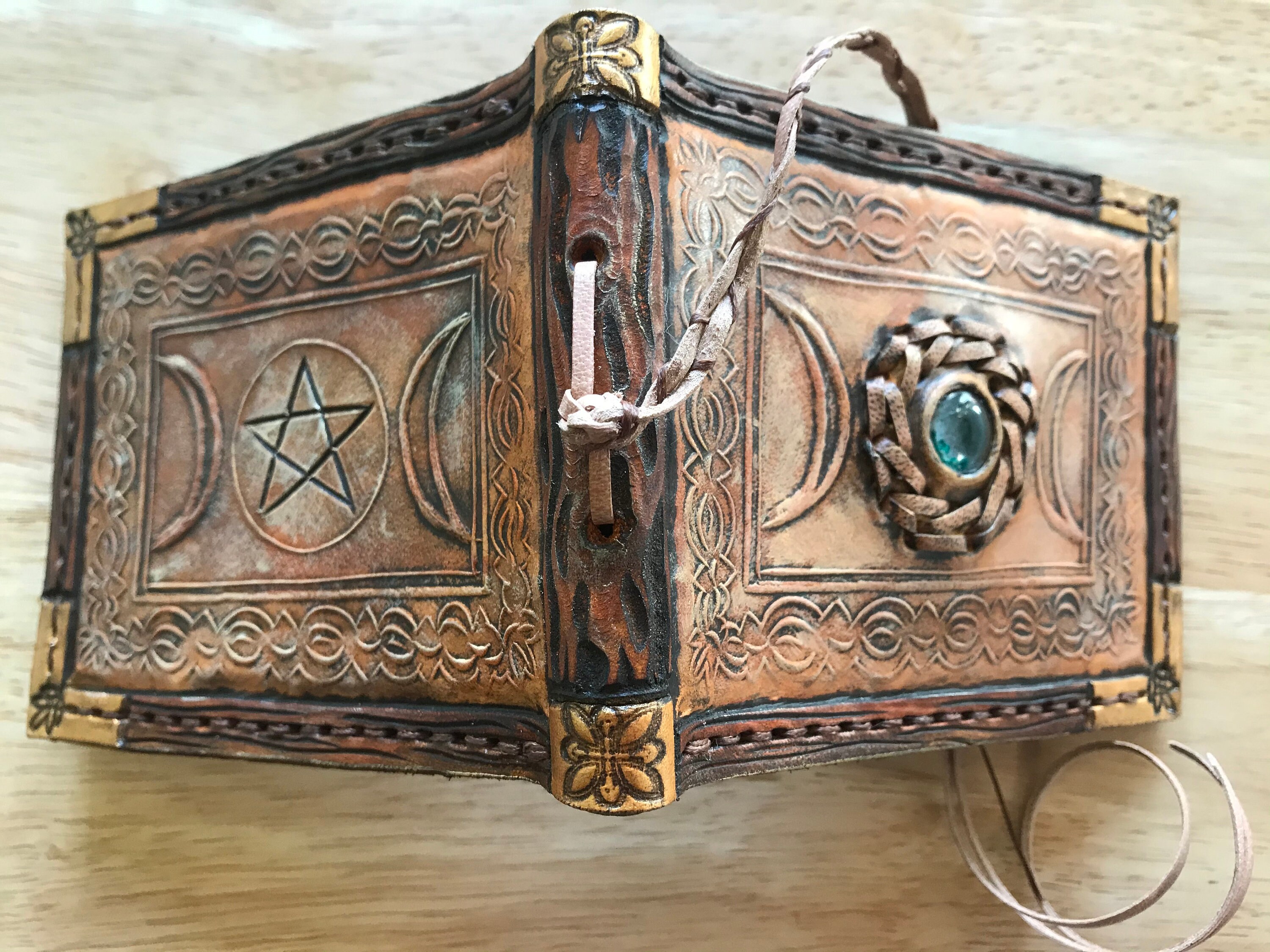 Spell Book Style Wallet Mystic Leather Wallet. - Etsy