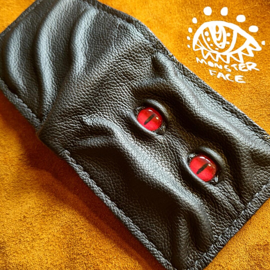 Enderman Red Eyes -grumpy Shmuggle Face Wallet - Etsy