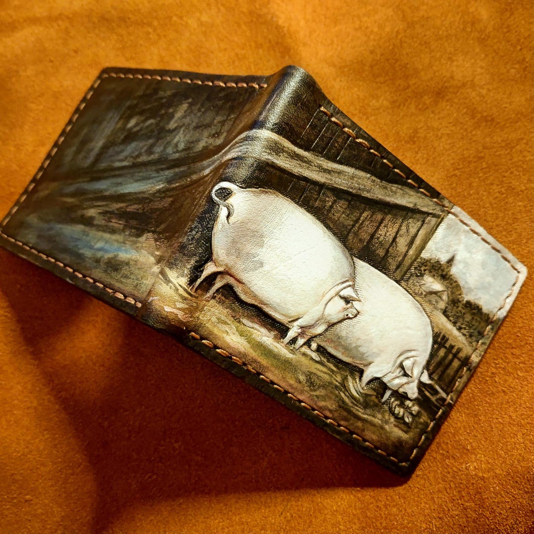 Stuffed Boys Leather Wallet Pigsbifold Wallet - Brother May I Have Some ...