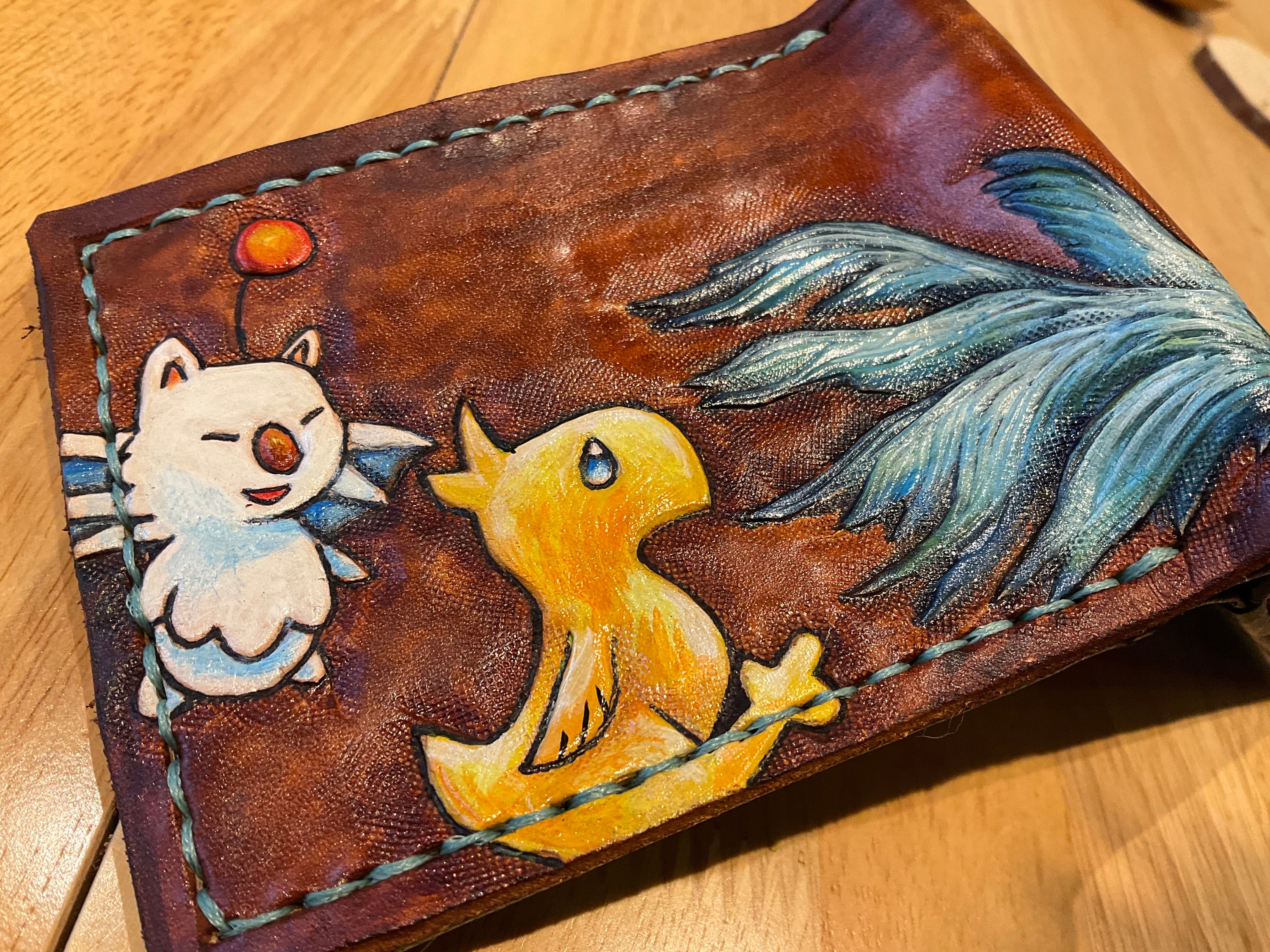 Chocobo and Baby Mog and Moogle Messenger Cerulean Dark - Etsy