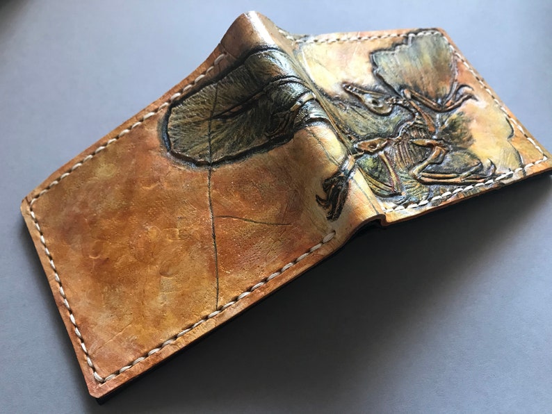 Archaeopteryx Fossil Skeleton Leather Bifold Wallet - Etsy