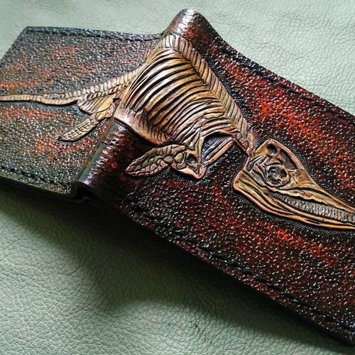 Trilobite Fossil Leather Bifold Wallet Handcrafted Wallet | Etsy