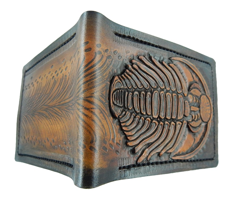 Trilobite Fossil Leather Bifold Wallet Handcrafted Wallet | Etsy