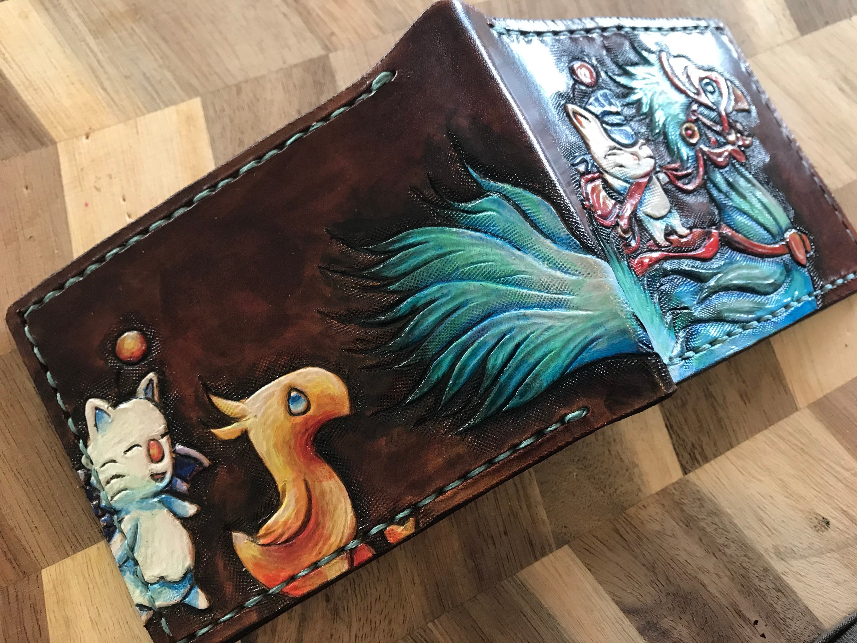 Chocobo and baby Mog and moogle messenger cerulean dark | Etsy