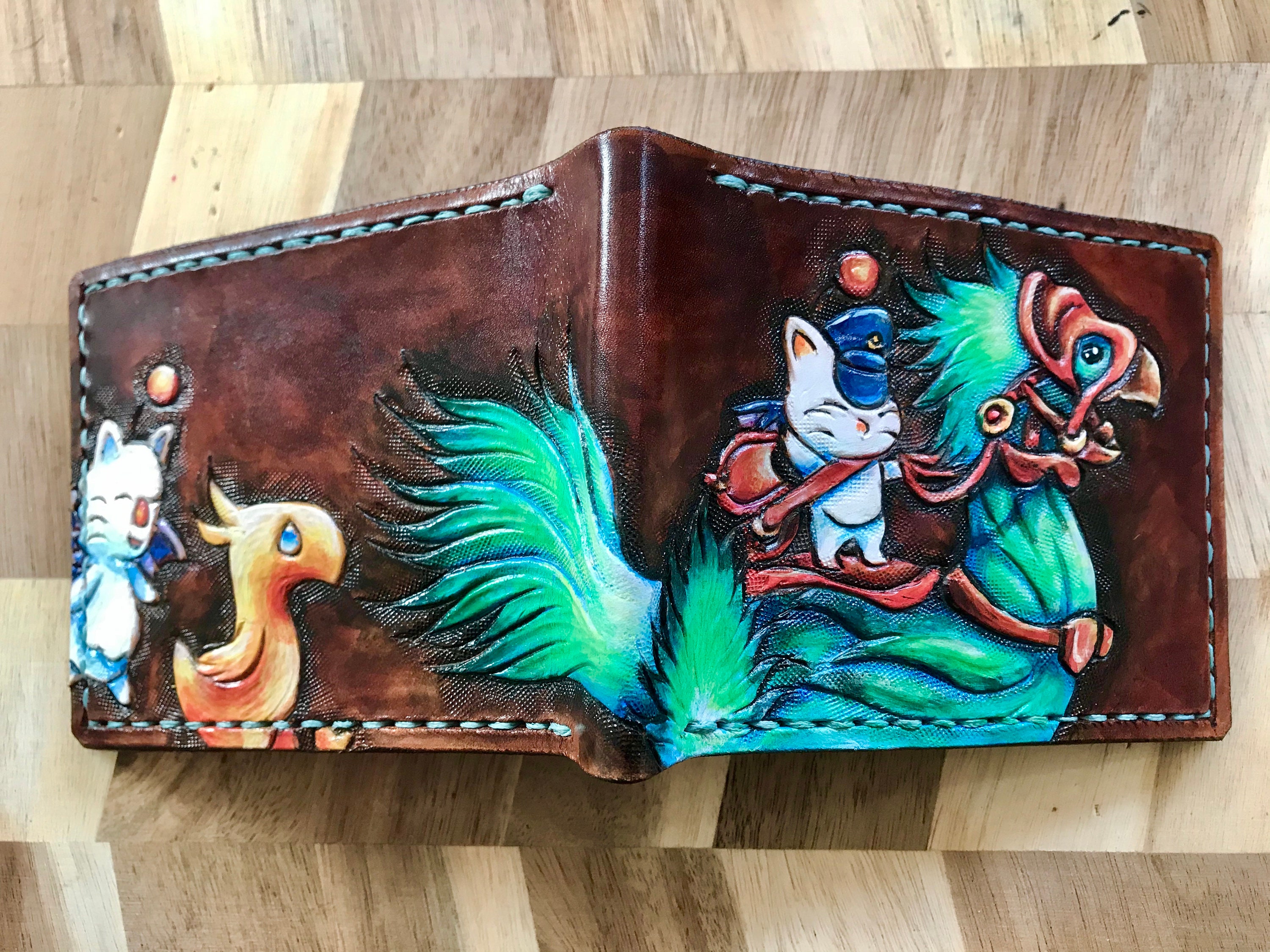 Chocobo and baby Mog and moogle messenger meadow green | Etsy