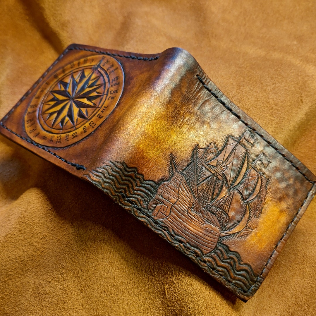 Wanderlust - Galleon - Sea Fairer - Compass - Travelleather Bifold ...