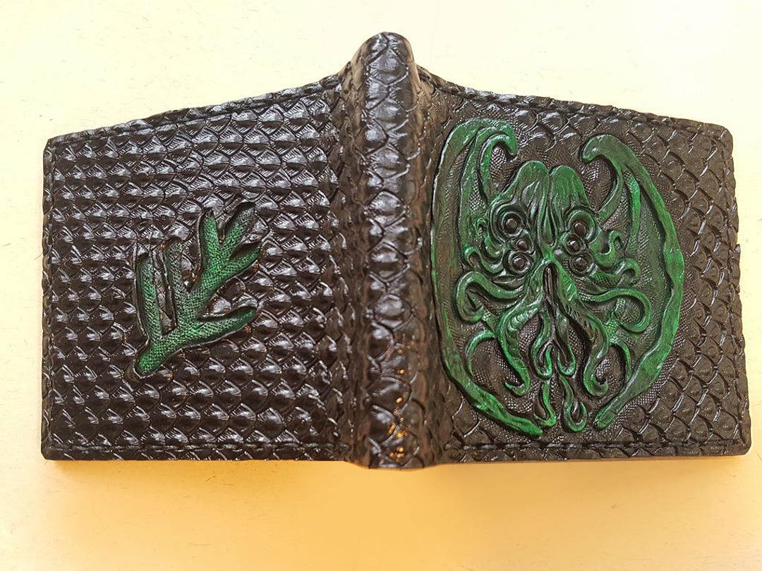 Cthulhu Emblem - Scaled - Leather Wallet. - Etsy