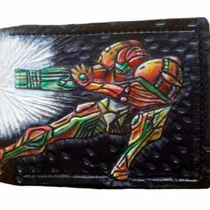 Super Metroid Leather Bifold Wallet Handcrafted Wallet | Etsy
