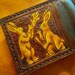 Marginalia Medieval Rabbits Leather Wallet Dark Brown and Ivory Colour ...