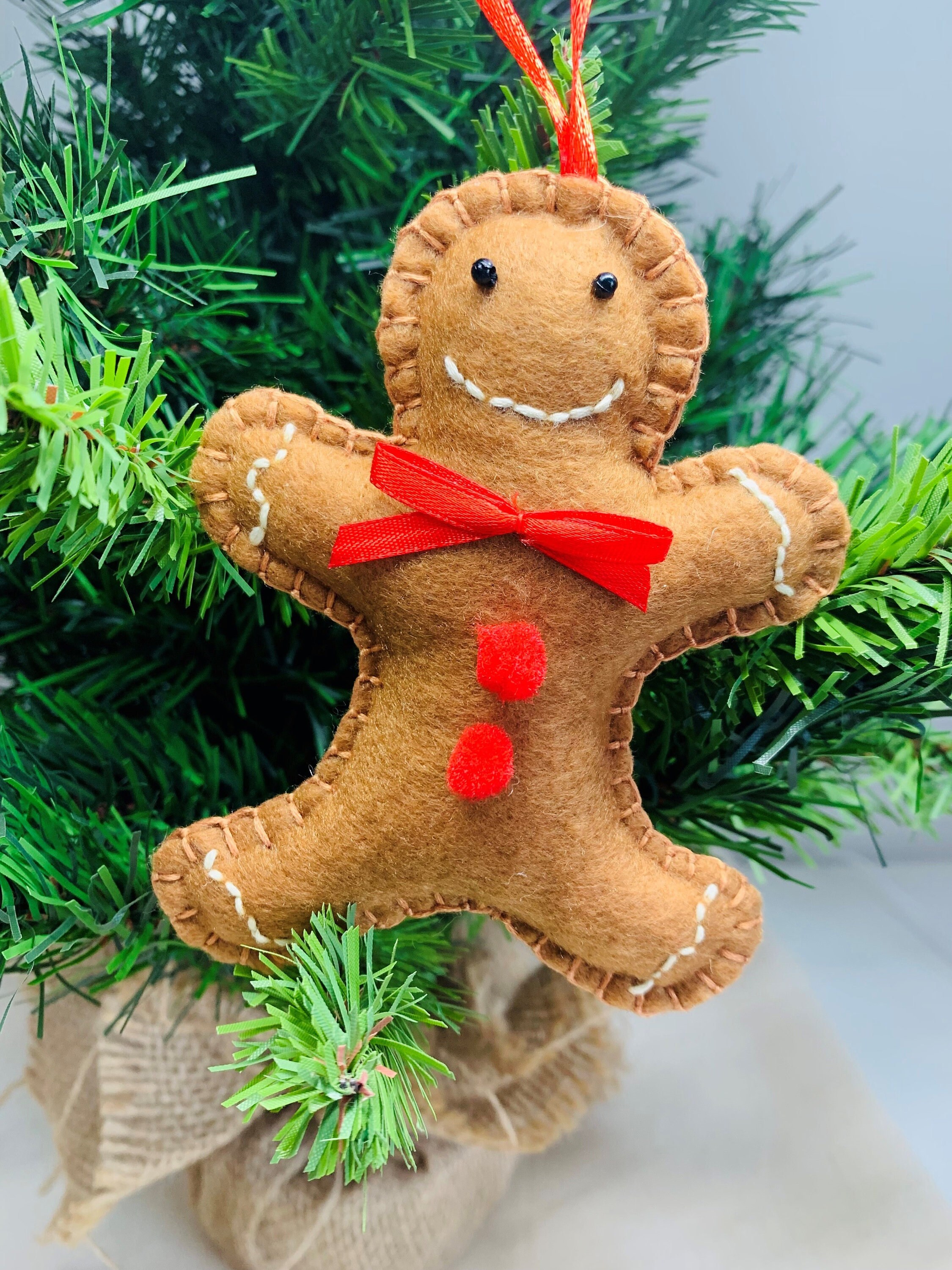 Handmade Gingerbread Man Christmas Tree Decoration Miss