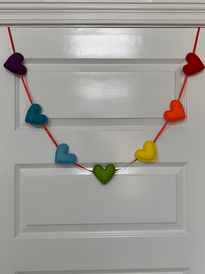 Rainbow Heart Bunting - Etsy UK