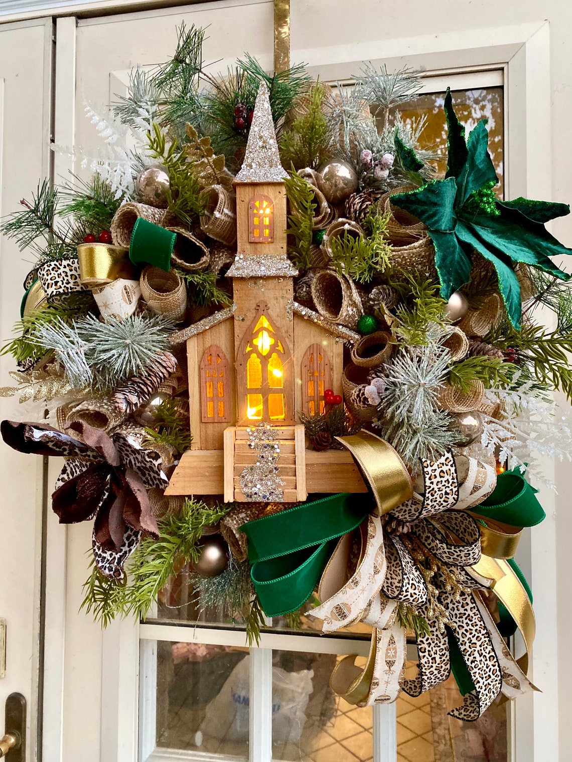 Church Christmas Wreath - Etsy
